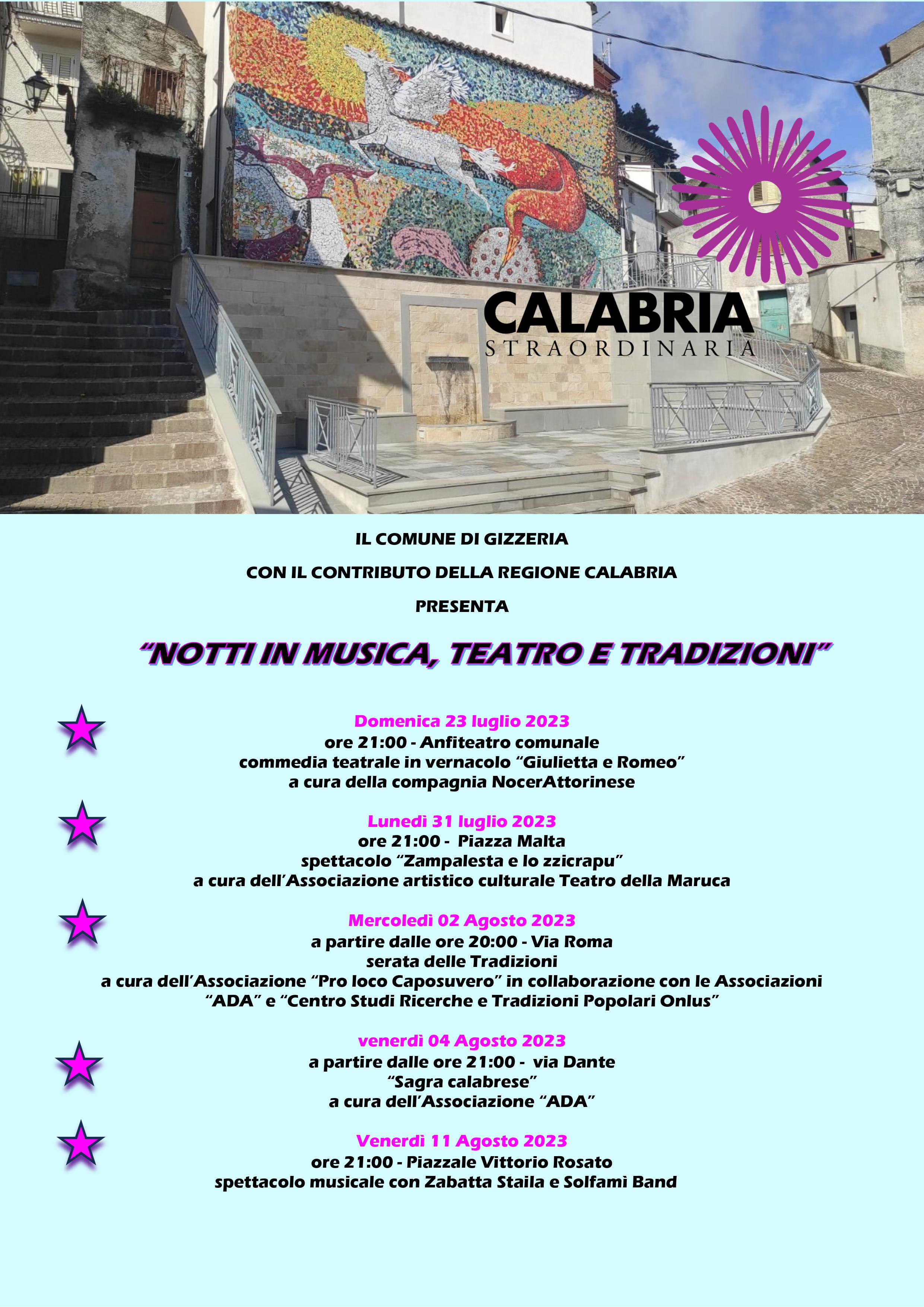 Notti in Musica, Teatro e Tradizioni - Sagra calabrese | Calabria ...
